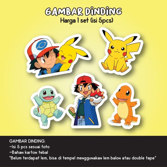 Jual TOPI ULTAH PIKACHU POKEMON PAKET DEKORASI HAPPY BIRTHDAY PIKACHU ...