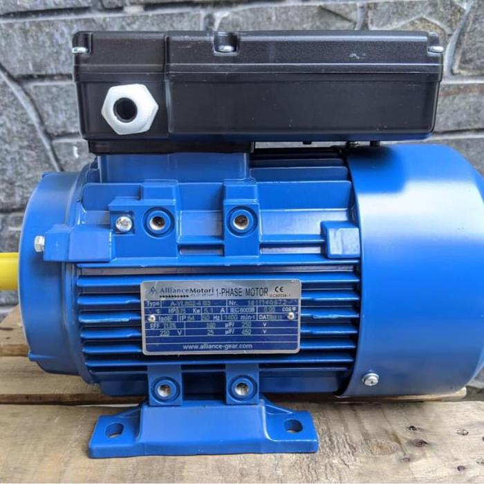Jual DINAMO ELEKTRO MOTOR ALLIANCE 1 PHASE 1HP 0.75KW 4POLE RPM 1500 ...
