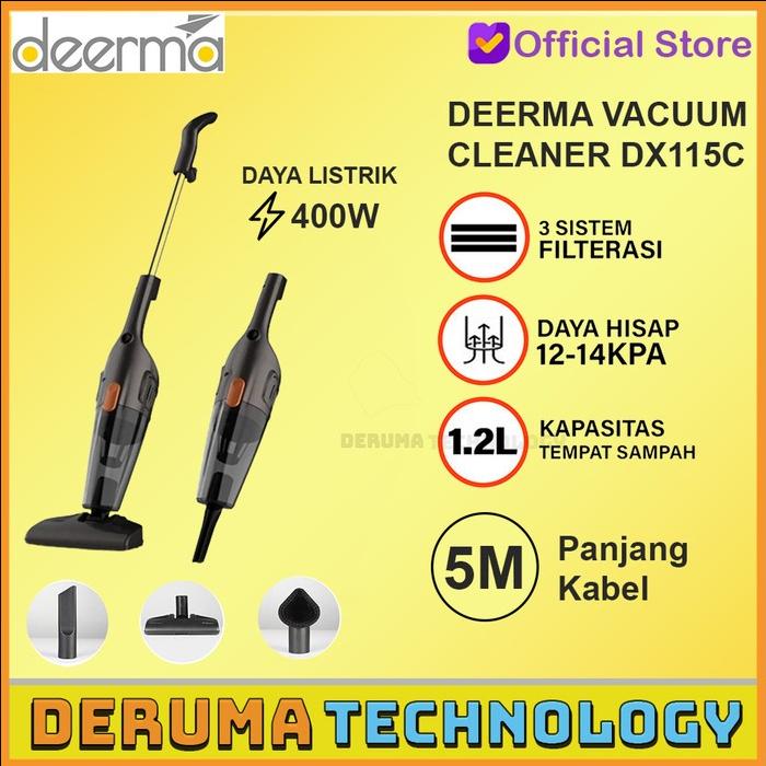 Jual DEERMA VACUUM CLEANER HANDHELD DX115C PENYEDOT DEBU LANTAI KARPET ...