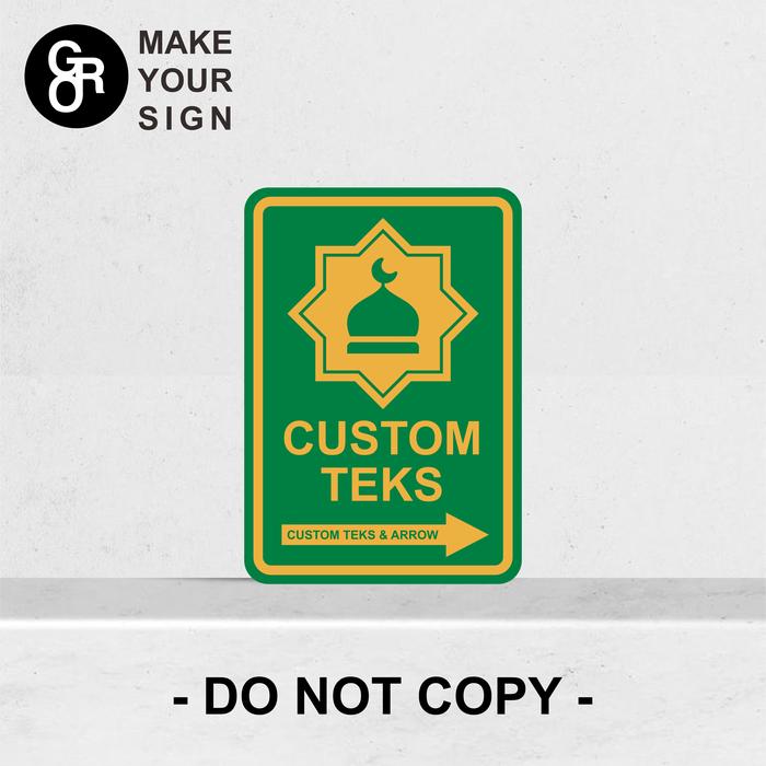 Promo Rambu Plat Alumunium/Plang/Lalu Lintas Custom Arah Masjid 35cm x ...