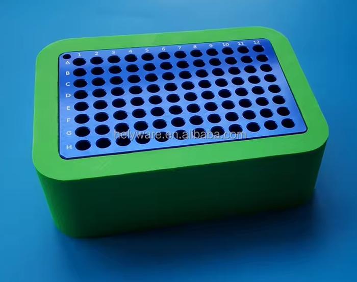 Jual PCR tube cooling rack Aluminium include EVA base 96 well - Kab ...