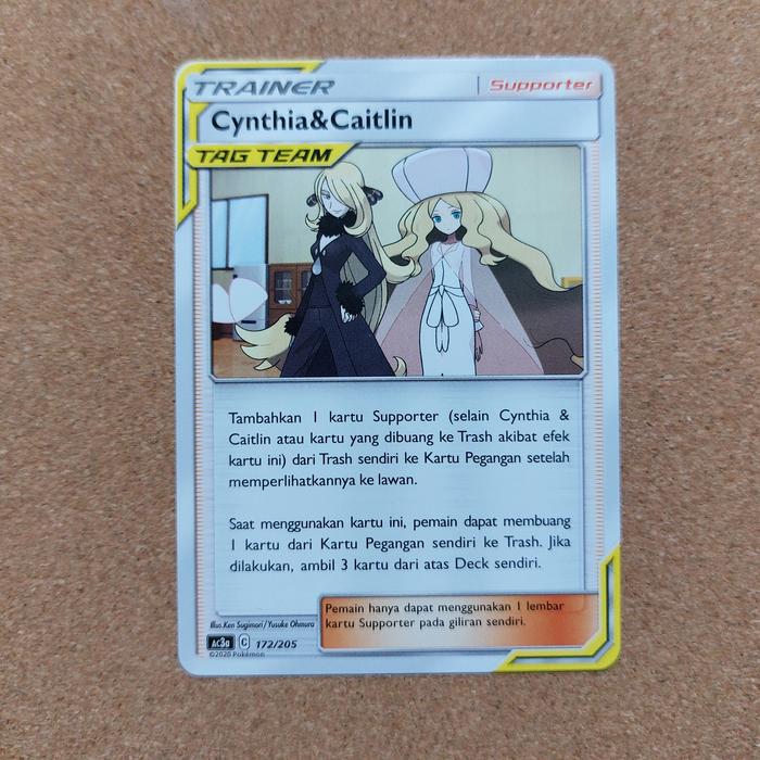 Jual Cynthia & Caitlin 172/205 pokemon Indonesia tag team tcg ac3a - Kota Tangerang Selatan ...