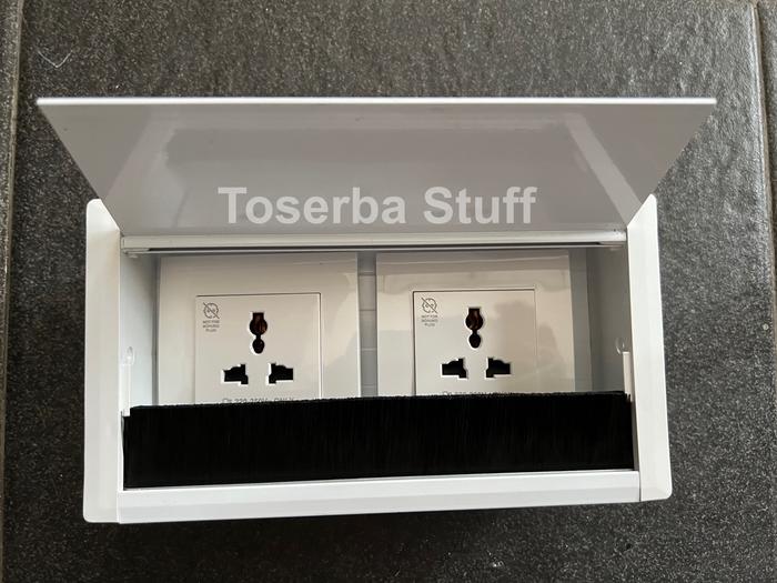 Jual BOX GROMMET FLIP TOP COVER TUTUP LUBANG KABEL MEJA KERJA KANTOR ...