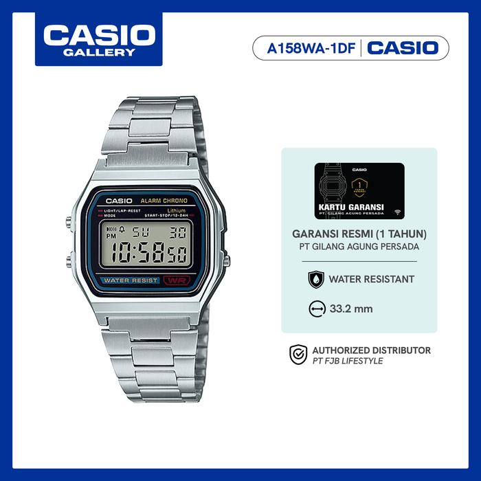 Promo Casio Jam Tangan Unisex General A158WA-1DF Original Digital ...