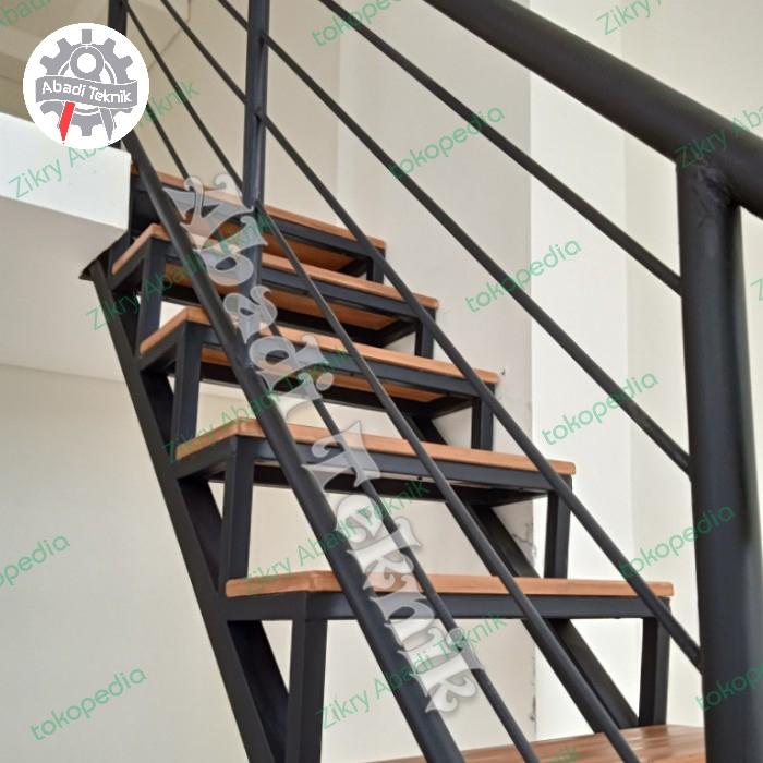 Jual tangga besi railing tangga minimalis trap kayu - Jakarta Barat ...
