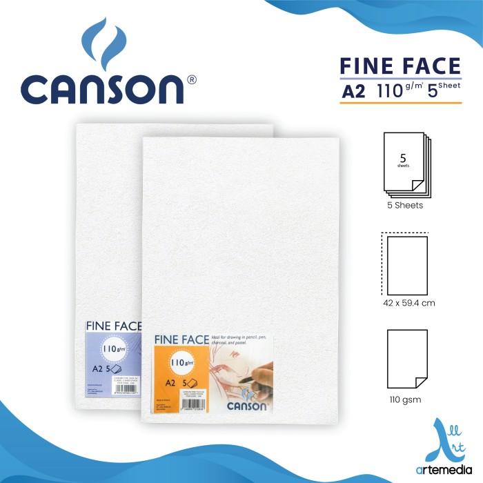 Jual Kertas Gambar Canson Fine Face A2 Drawing Paper Sheet Set - A2 110 ...