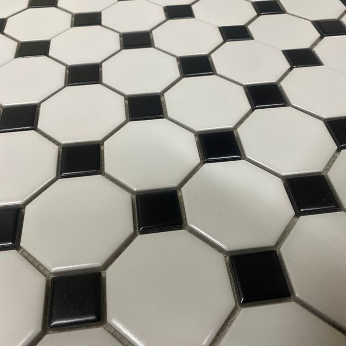 Jual Victorian Mosaic Tile Black and White / Mosaik Keramik Hitam Putih ...