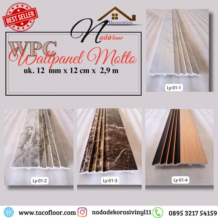 Jual wpc wall panel dinding motif kayu dan motif marmer ukuran 2,9 m ...