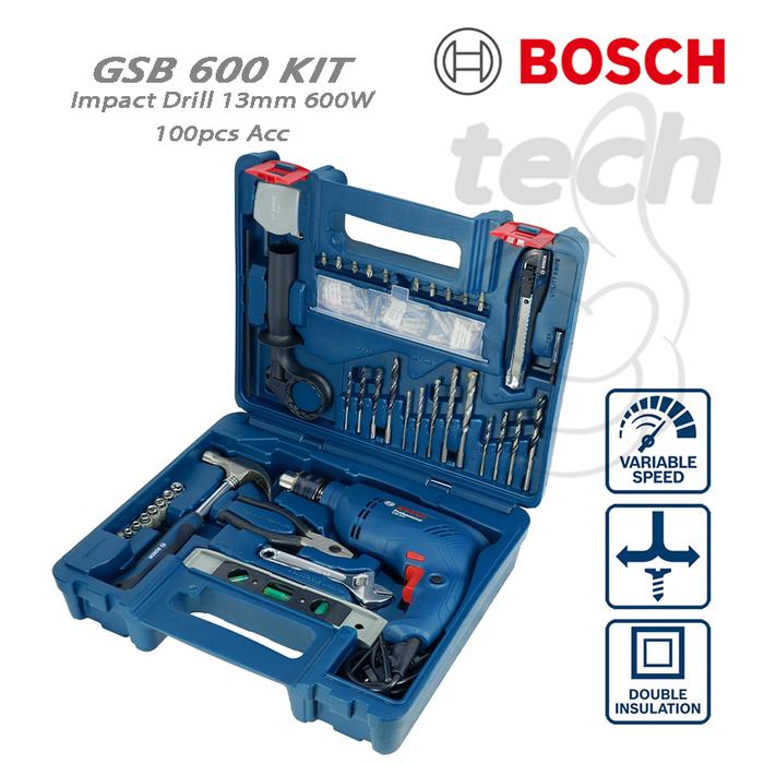 Promo Mesin Bor Tembok Beton Listrik Impact Drill 13mm Bosch GSB 600 ...