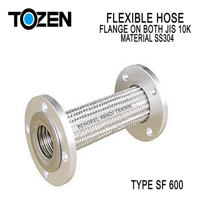 Jual TOZEN FLEXIBLE HOSE SF600 SIZE 3" 300MM SS304 FLANGE JIS 10K ...