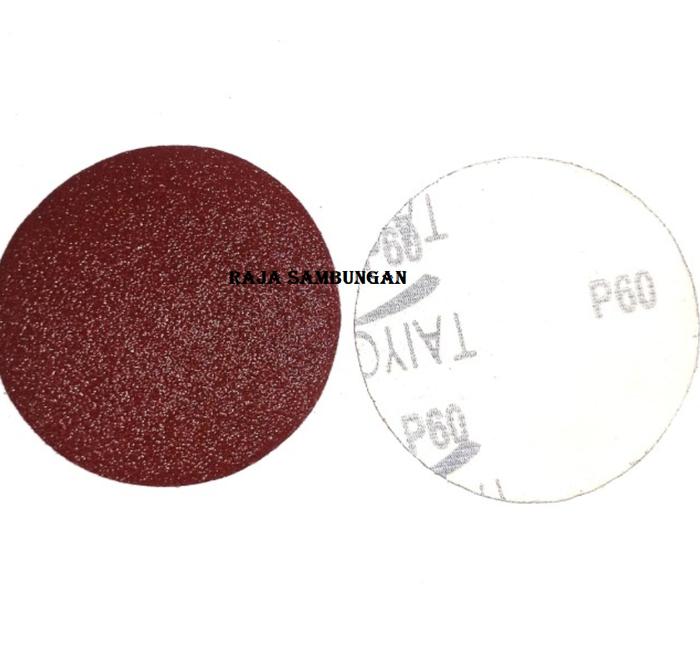 Jual Perbuah Amplas Bulat Grit Grade 60 Tempel Gerinda 4 Inch Velcro ...