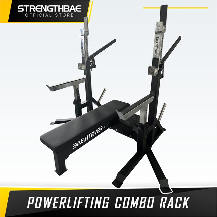 Jual Combo Rack STRENGTHBAE – Squat Stand Flat Bench Press Powerlifting ...