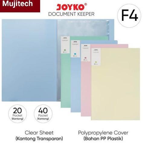 Jual JOYKO DOCUMENT KEEPER F4 (20/40/60 POCKET) CLEAR HOLDER MAP FILE ...