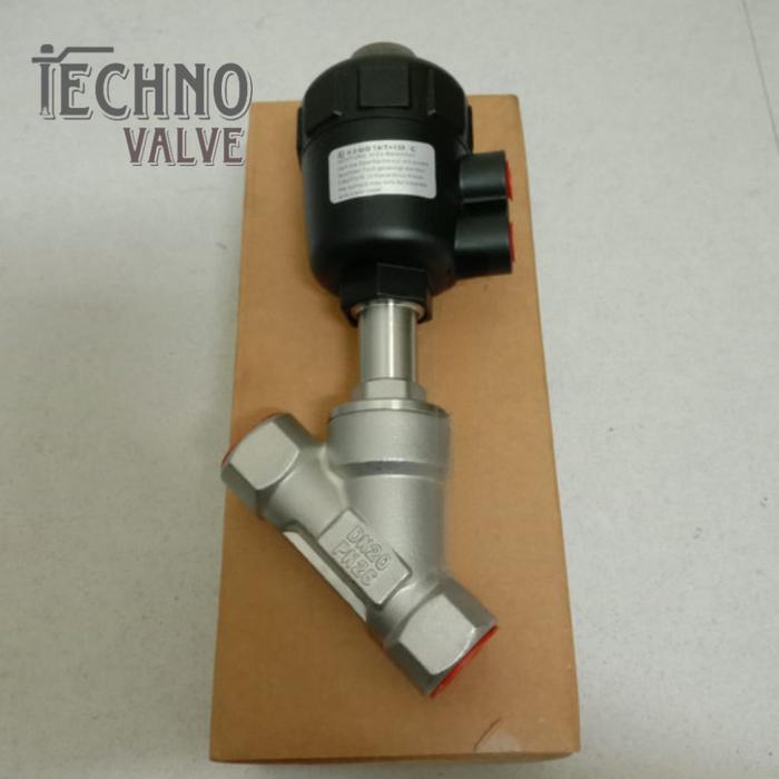 Jual ANGEL SEAT VALVE 1/2" INCH DOUBLE ACTING PN25 DN15 / PISTON VALVE ...