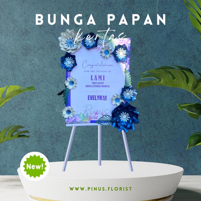 Jual Bunga Papan Kertas Jkt 004 Nuansa Ungu, Putih, Biru Ucapan ...