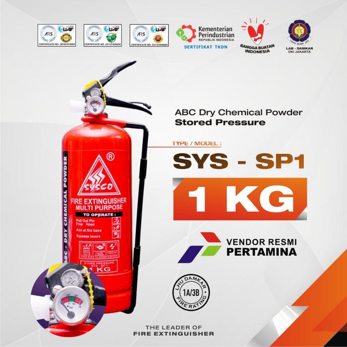 Jual APAR ABC Dry Chemical Powder 1 Kg- Alat Pemadam Api Premium - Sysco Fire - Kota Kediri ...