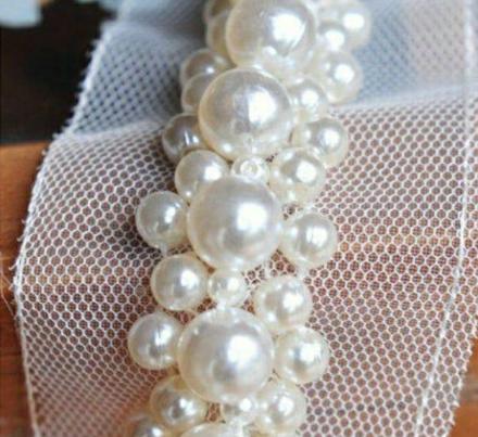 Jual PAYET RANGKAI / MUTIARA RANGKAI / RENDA MUTIARA / PAYET MUTIARA ...