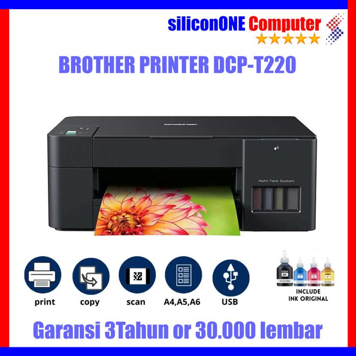 Jual Brother DCP T220 Printer PSC Print Scan Copy Ink Tank RESMI ...