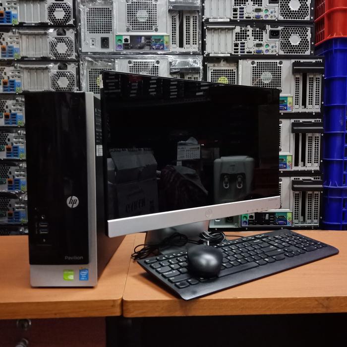 Jual paket fullset Cpu HP core i5-gen4/8gb/500gb/ LED 19"inch + key ...