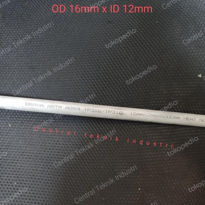 Jual Tubing Pipa Stainless SS 316 OD 16mm x iD 12mm x 2mm Pipa Tube ...