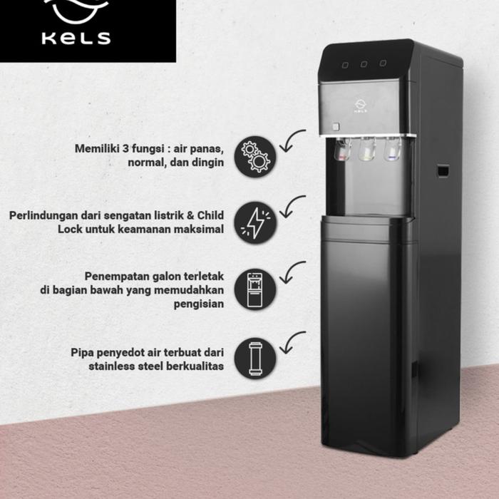 Jual Kels Sheldon Water Dispenser Air Galon Bawah Bottom Loading 3 ...