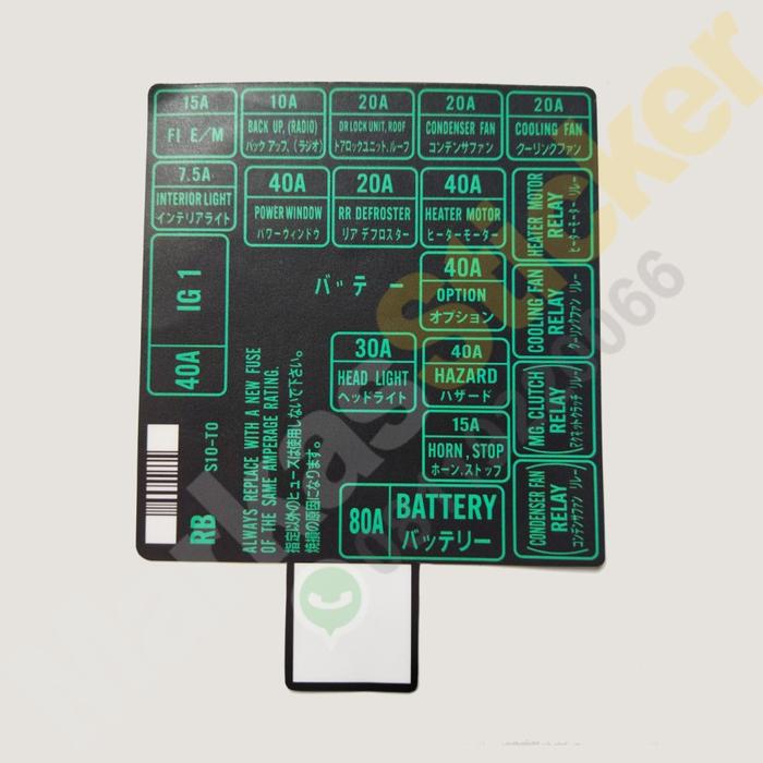 Jual Sticker Fuse Box Civic Ferio Set - Fuse Box - Kab. Bandung ...