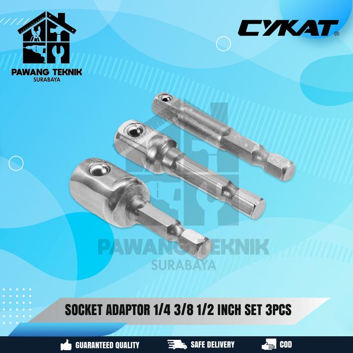 Jual Cykat Adaptor Socket As 1/4" Mata Ukuran 3/4" 3/8" 1/2" Impact ...
