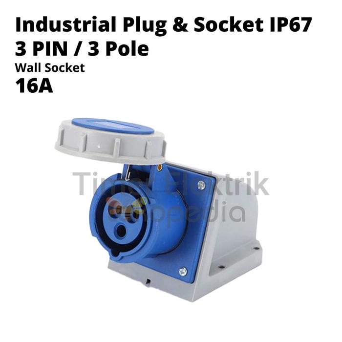Jual Industrial Plug & Socket IP67 3 Pin / 3 Pole 16A Berbagai Variant ...
