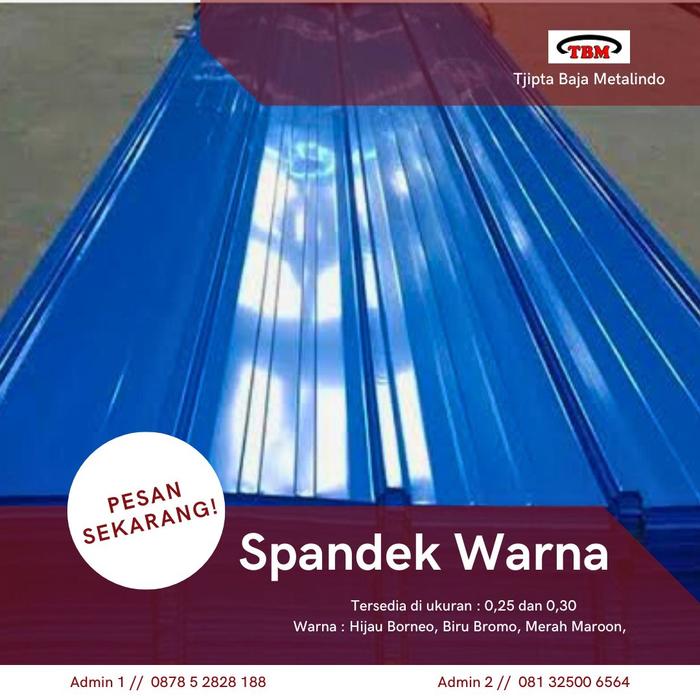 Jual SPANDEK WARNA Biru Bromo tebal 0,25 atap galvalum seng - Kota ...