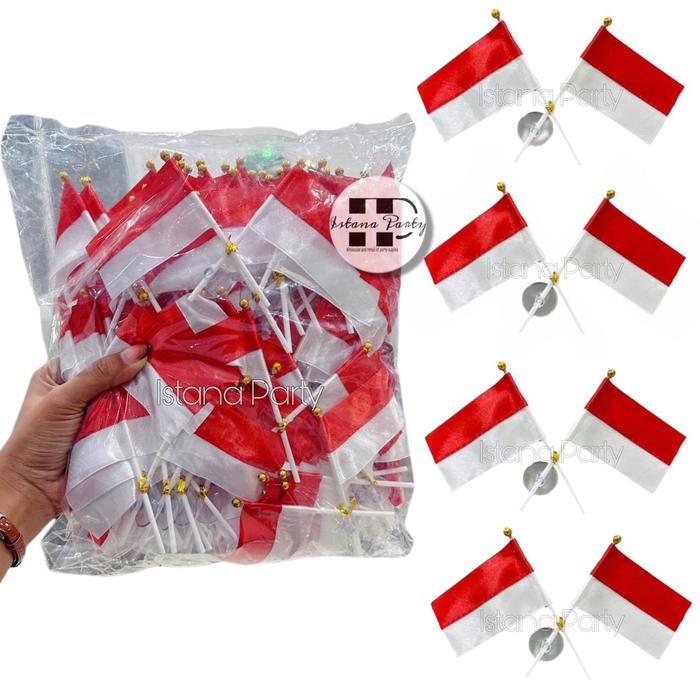 Jual Bendera Kaca Merah Putih / Hiasan Tempel Kaca Mobil / Bendera ...