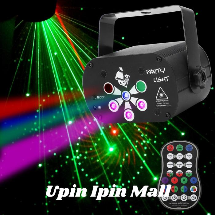 Jual Lampu Panggung Laser Mini Lampu Proyektor Disco LED RGB 60 Pola ...