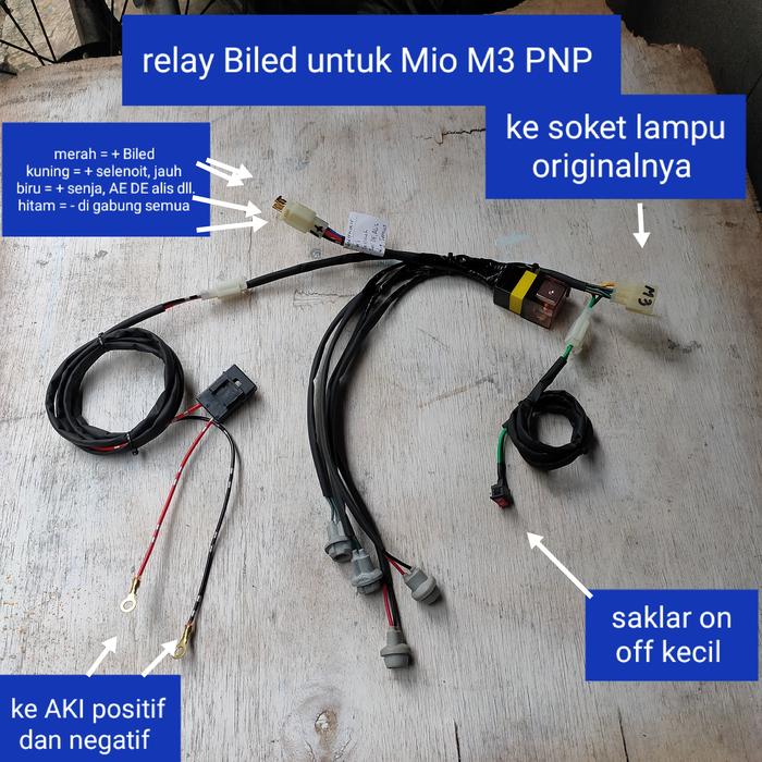 Jual relay Biled Mio M3 PNP saklar on off kecil - Kota Bandung - LED ...