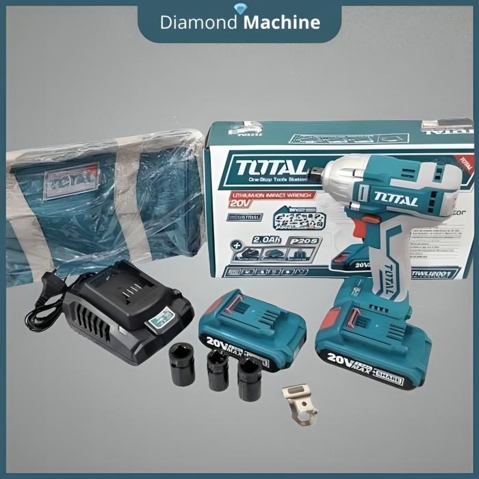 Jual TIWLI2001 Cordless Bor Buka Roda Baut Impact Wrench 1/2" Total ...