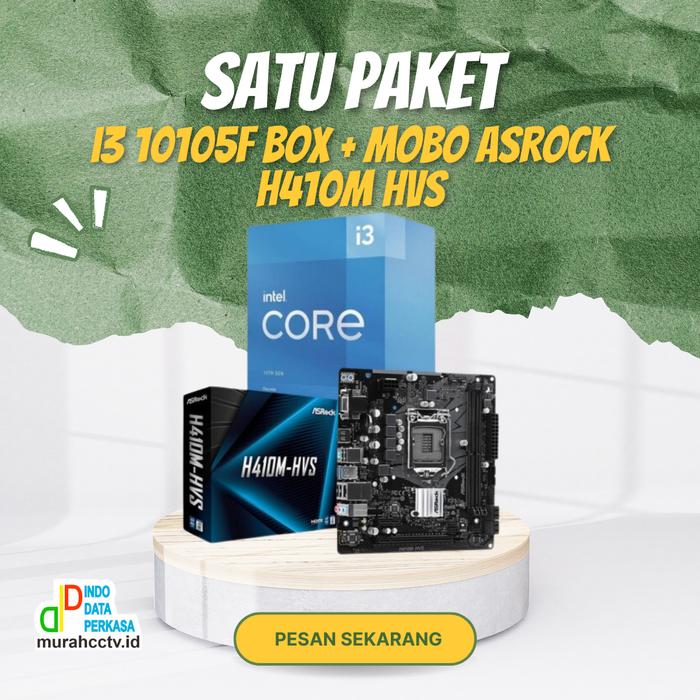 Jual Satu paket bundle Processor i3 10105f box + Mobo Asrock H410M HVS ...