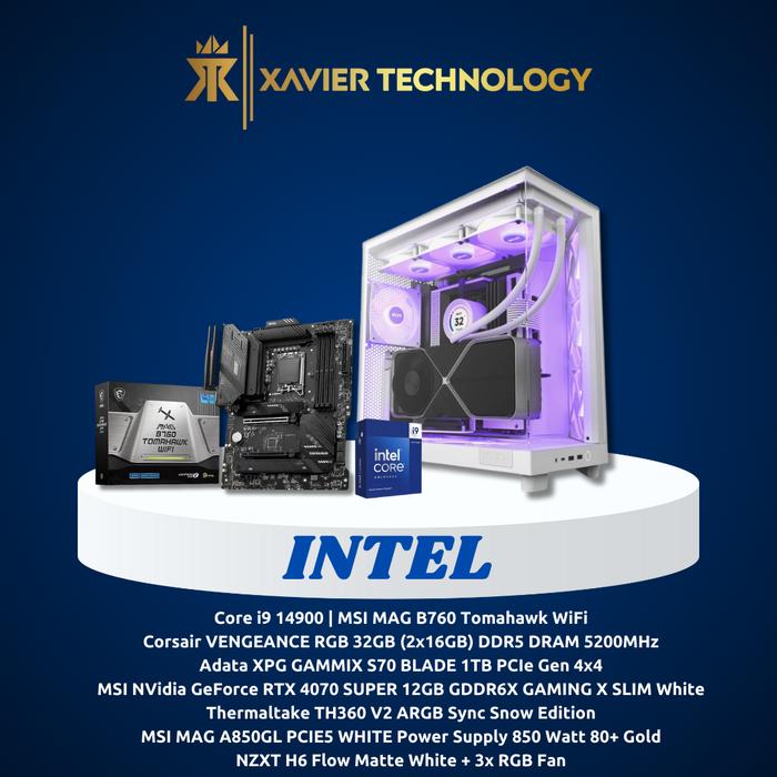 Jual PC Gaming Intel i9 14900 with Rtx 4070 / PC Gaming High end / PC Gaming White Edition ...