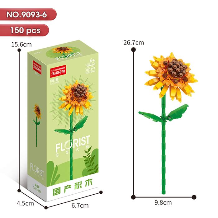 Jual Buket Kristal Blok Bricks Rangkaian Bunga Balok Mainan Toy DIY ...