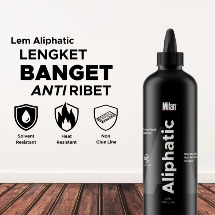 Jual Milan Lem Aliphatic 500gr Botol / Lem Kayu Alifatik / Lem Kayu ...
