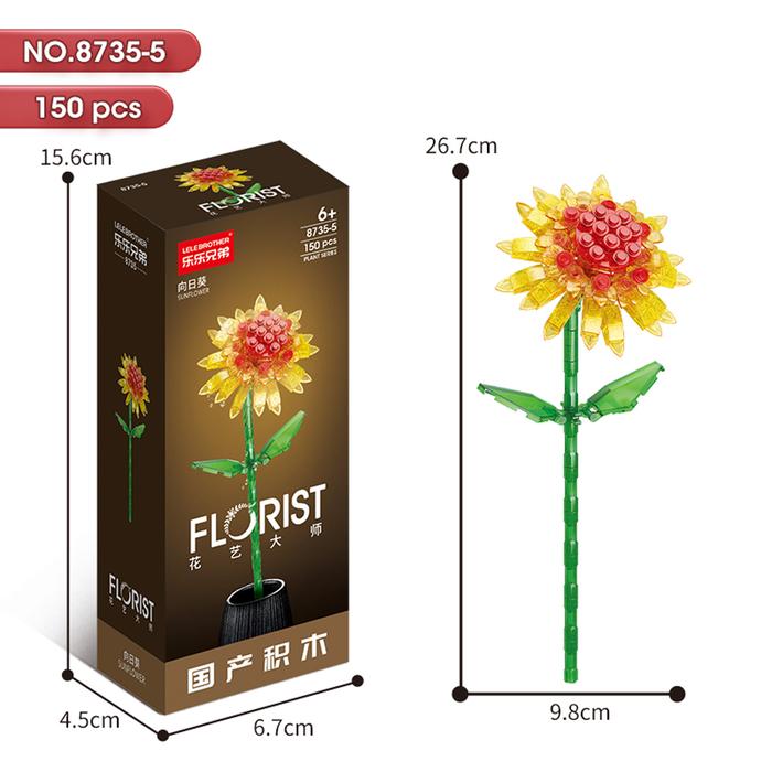 Jual Buket Kristal Blok Bricks Rangkaian Bunga Balok Mainan Toy DIY ...