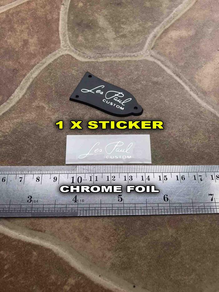 Jual Les Paul Custom Logo Sticker Tutup Truss rod Headstock Neck Gitar ...