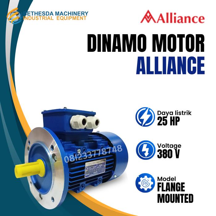Jual Alliance Motor 25 Hp 18.5 Kw Electro Dinamo 3 Phase 3000 RPM ...