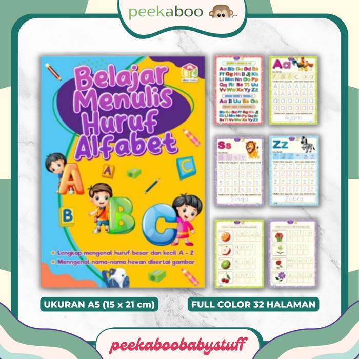 Jual BUKU PAUD ANAK PRA SD - BELAJAR MENULIS HURUF ALFABET || BUKU ...