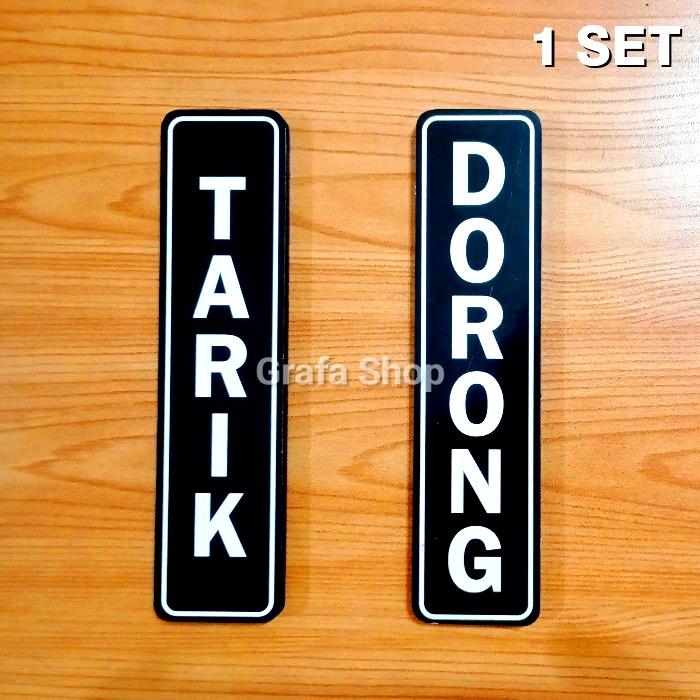 Jual Sign label dorong tarik pintu / door sign pull push - Kota ...