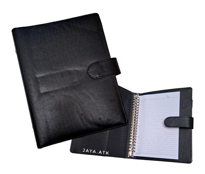 Jual BINDER NOTE MAP BUKU RING BESI 20 A5 KANCING MAGNET KULIT HITAM ...