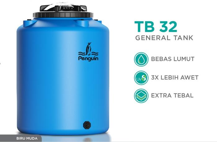 Jual Toren Tandon Tangki Air General Tank Penguin TB 32 - 300 Liter (Biru Muda) - Kota Tangerang ...
