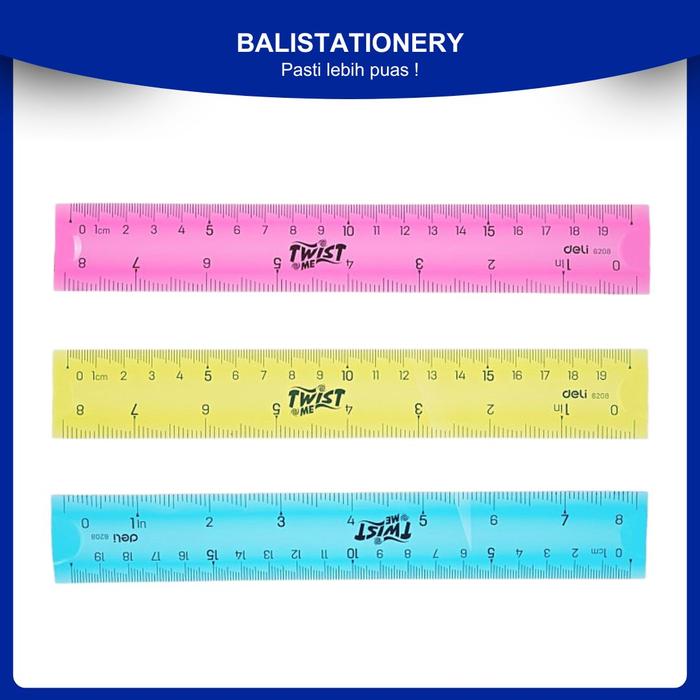 Jual Deli Penggaris Lipat Ruler Twist and Flex 20 / 30 cm E6208 - Kota ...