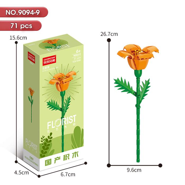 Jual DIY Building Blocks Balok Susun Bunga Nano Flower Bricks Nano ...
