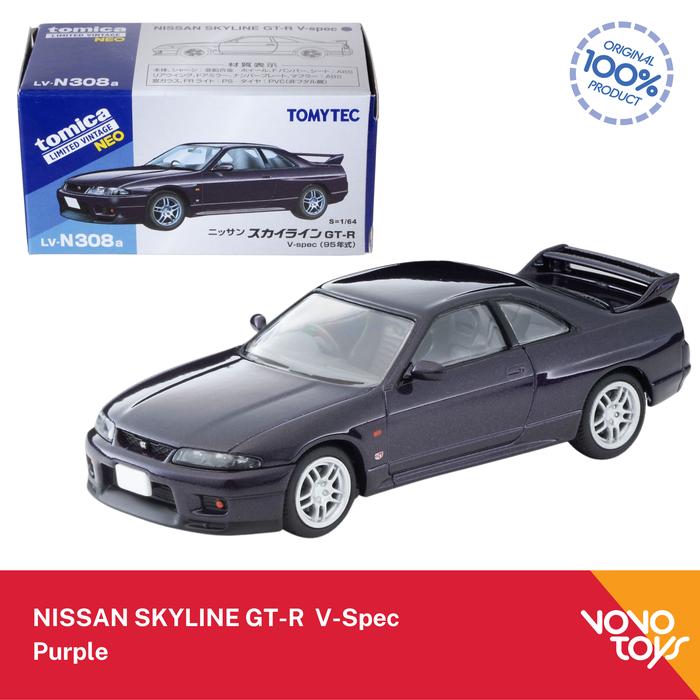 Jual Tomica Limited Vintage TLV-N308a Nissan Skyline GT R V-Spec Purple ...