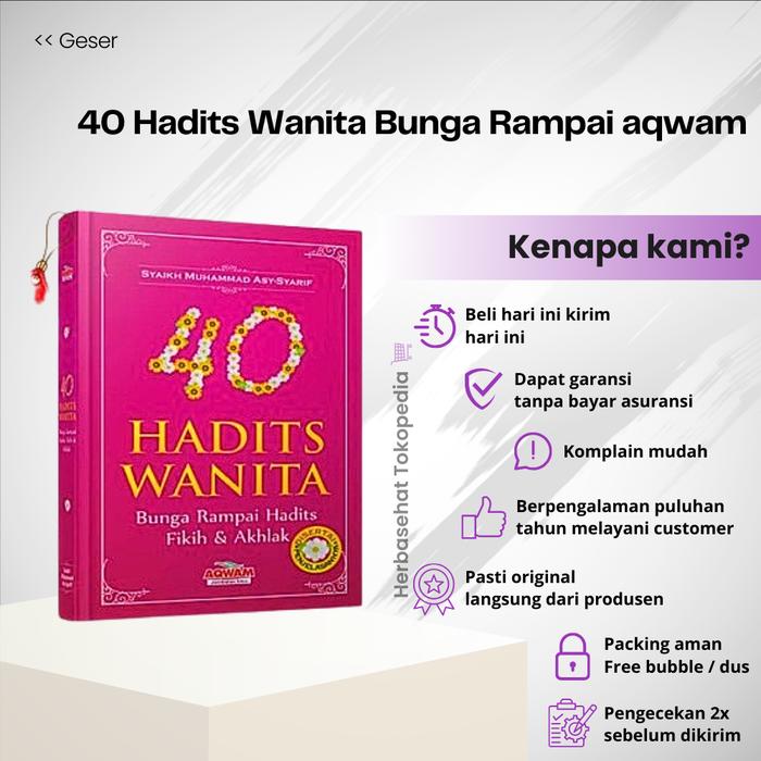 Jual Buku 40 Hadits Wanita Bunga Rampai Fikih & Akhlak aqwam | Buku ...