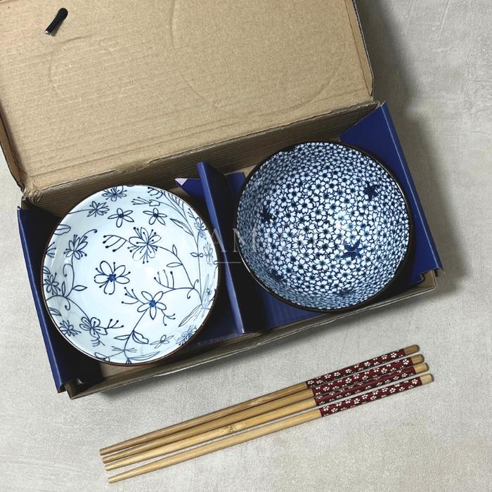 Jual CERAMIQUE | Mangkok Keramik set isi 2 Japanese style - Mangkok set ...