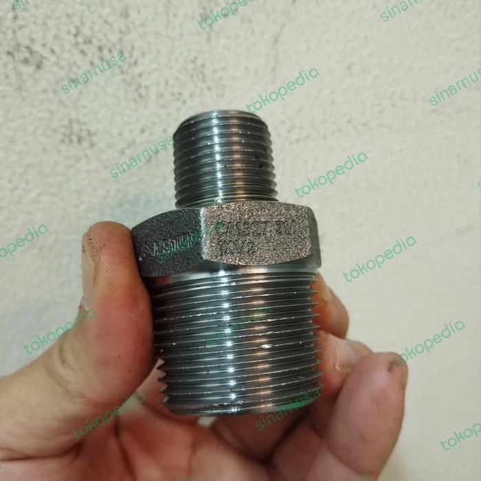 Jual Double Nepel Reducer Besi A105 3000 Psi NPT 1 × 1/2 " inchi ...